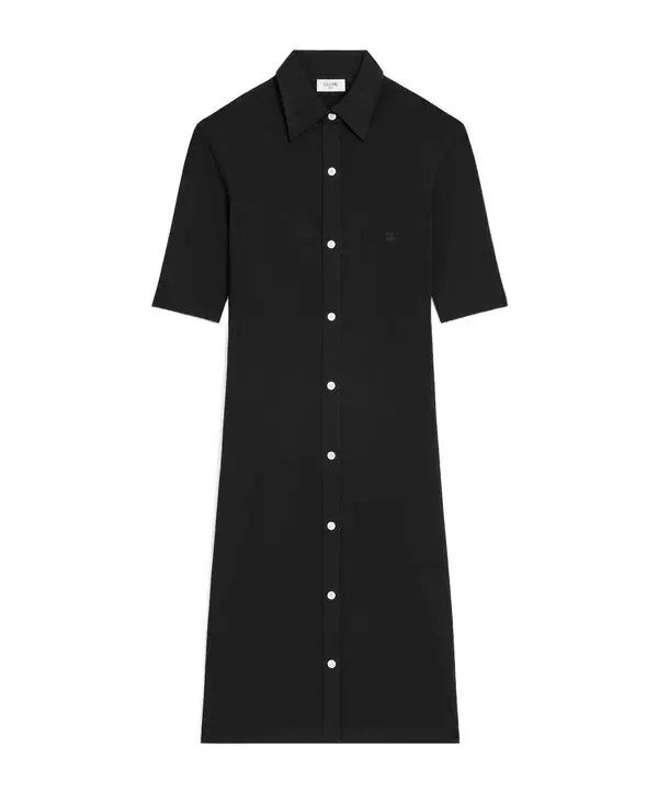Celine Viscose Jersey Shirt Dress