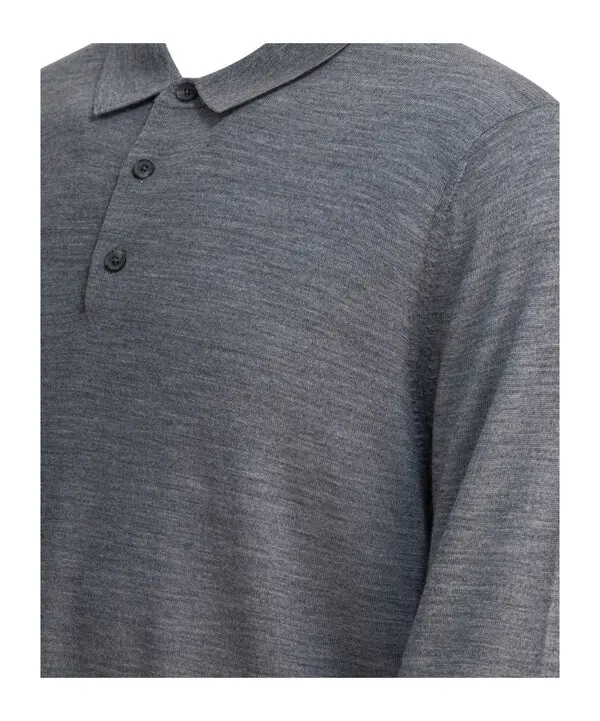 Vince Merino Wool Polo Shirt - Hemp Gray