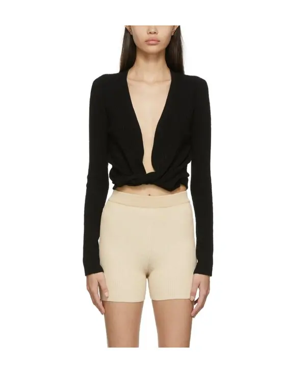 Jacquemus Le Haut Noué Knit Top - Black