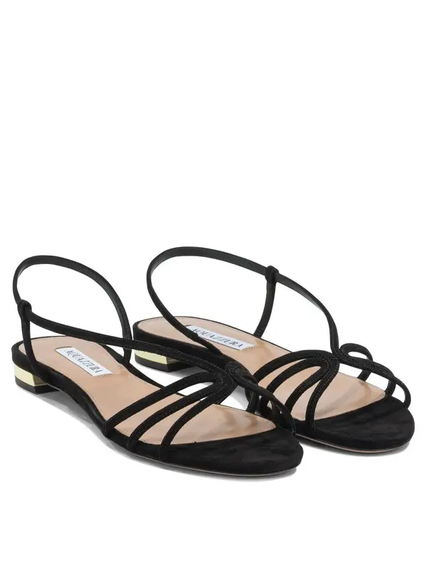 AQUAZZURA Low Heeled Sandals - Black