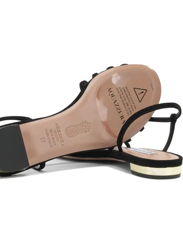 AQUAZZURA Low Heeled Sandals - Black