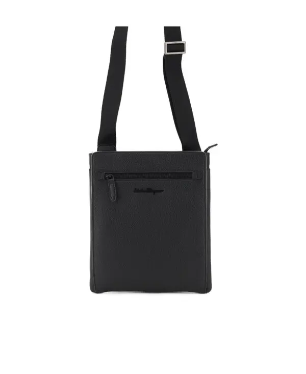 FERRAGAMO Logo-plaque Messenger Bag - Black