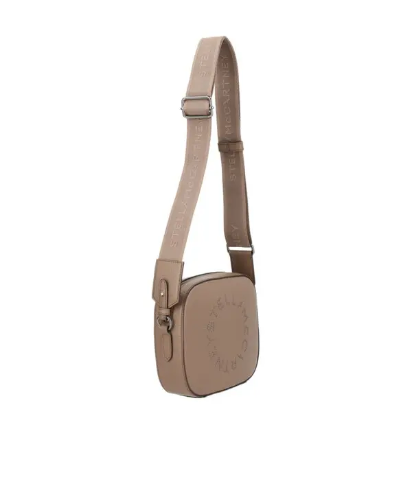 Stella McCartney Logo Camera Crossbody Bag - Light Brown