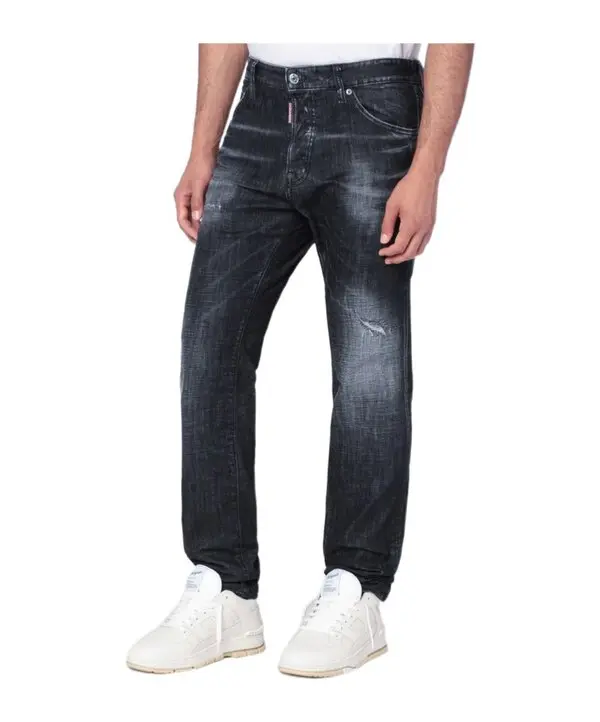 Dsquared2 Cool Guy Straight Leg Distressed Jeans - Black