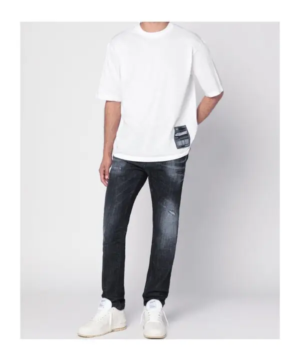 Dsquared2 Cool Guy Straight Leg Distressed Jeans - Black