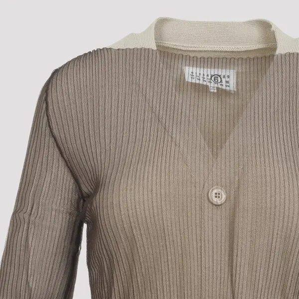 MAISON MARGIELA Ribbed V-neck Cardigan Dress