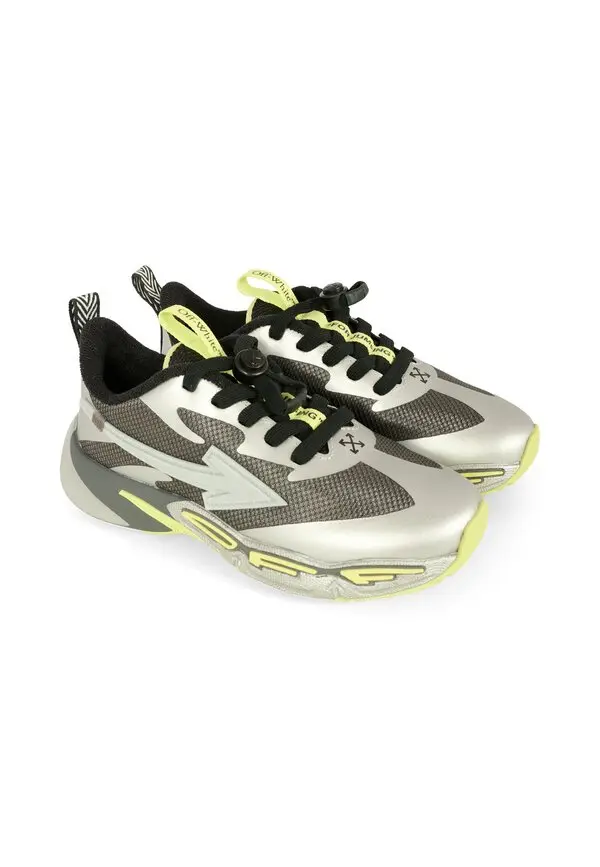 Off-White Round-toe Lace-up Sneakers - White