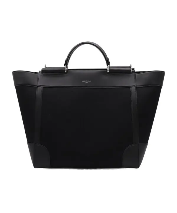 Dolce & Gabbana Logo Stamp Tote Bag - Black