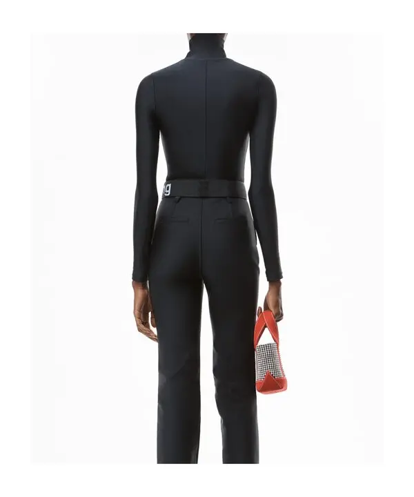 Alexander Wang Long Sleeve Turtleneck Bodysuit With Logo Detail