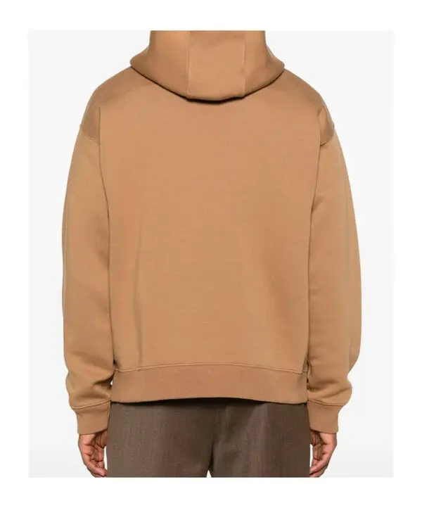 Fendi Embroidered Long Sleeve Hoodie - Brown