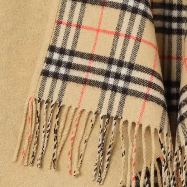 Burberry Check Fringe Cape