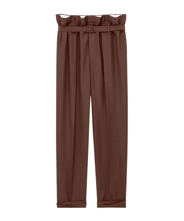 Saint Laurent Mohair And Wool Paperbag Trousers