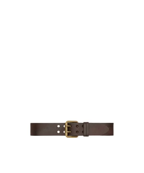 Saint Laurent Wide Double-pin Buckle Belt - Brown