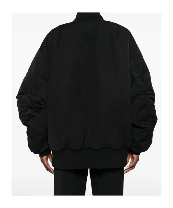 Dolce & Gabbana Oversized Zip-up Bomber Jacket - Black