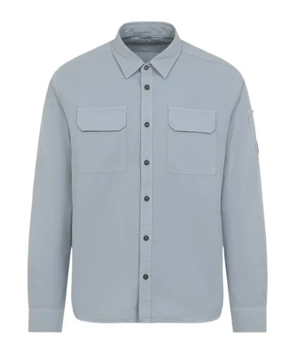 C.P. COMPANY Long-sleeved Button-up Shirt - Gray