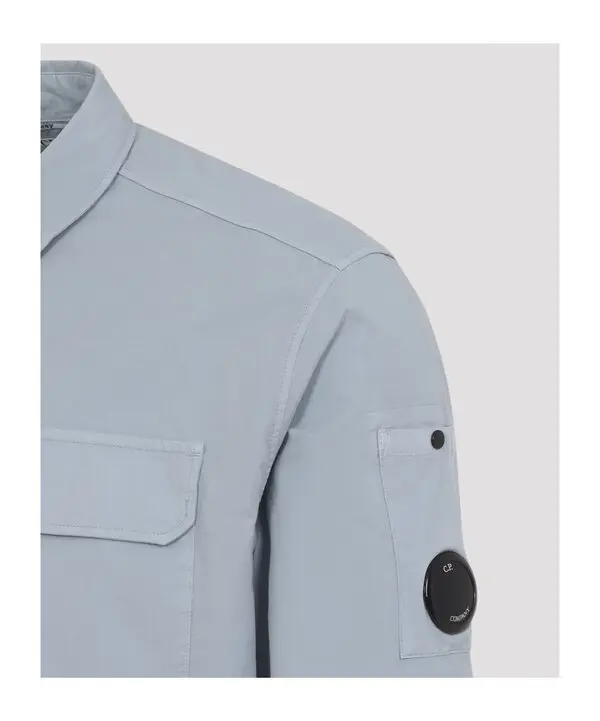 C.P. COMPANY Long-sleeved Button-up Shirt - Gray