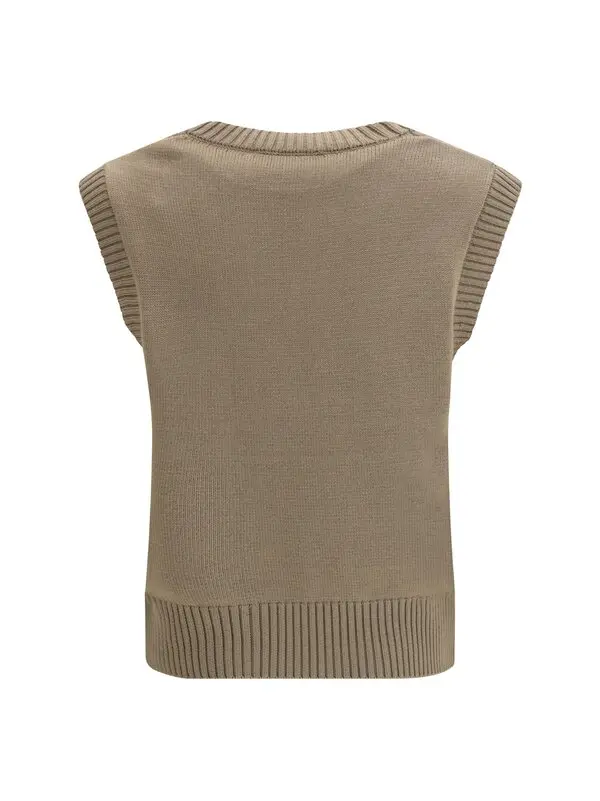 AMI Paris De Coeur V-neck Knitted Vest