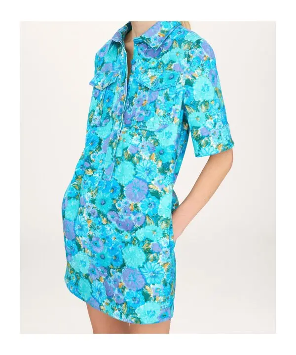 Chloé Floral Print Mini Polo Dress
