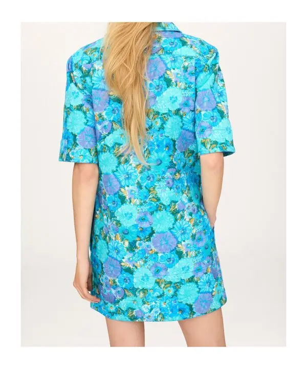 Chloé Floral Print Mini Polo Dress