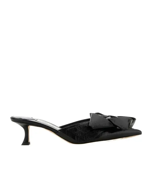 JIMMY CHOO Staz 50 Mules With Bow Detailing