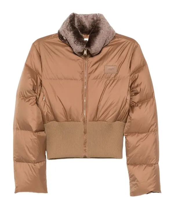 Fendi Cropped Puffer Jacket With High Waistband - No