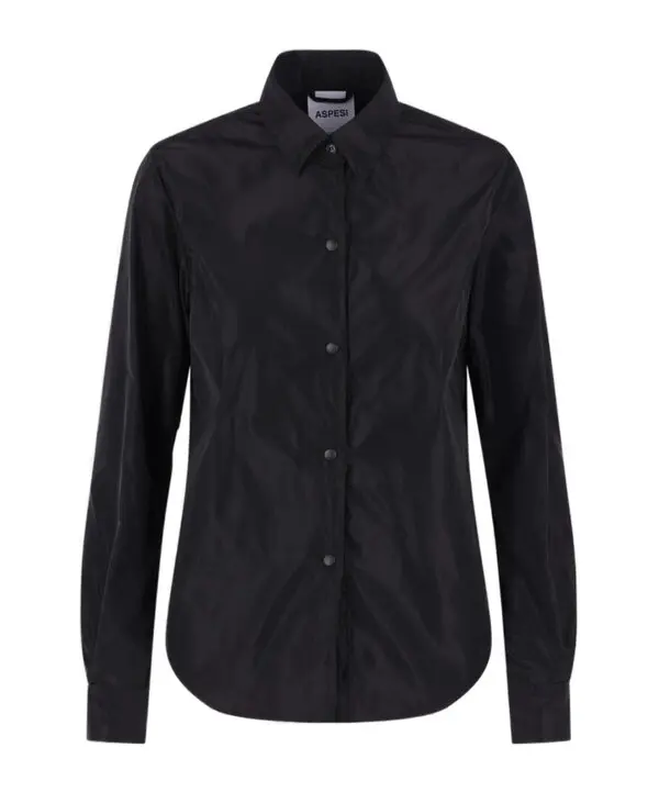 Aspesi Long-sleeve Press-stud Overshirt - Black