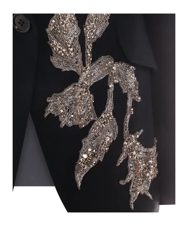 Alexander McQueen Single Breasted Embellished Blazer