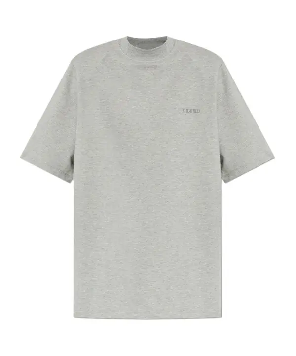 Attico Logo Embroidered Oversized T-shirt - Gray