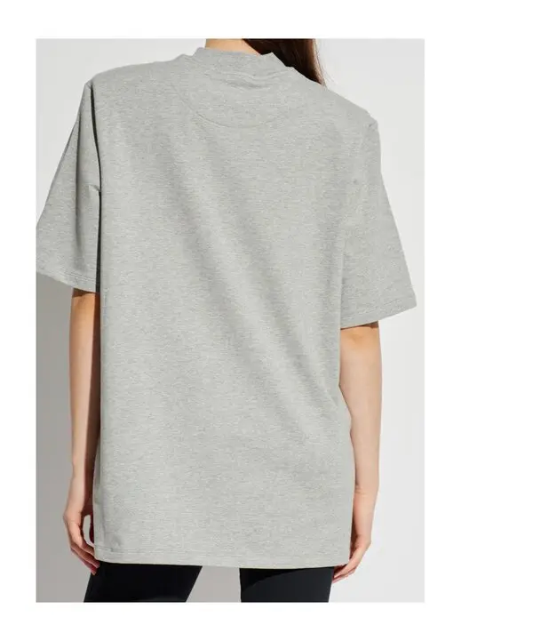 Attico Logo Embroidered Oversized T-shirt - Gray