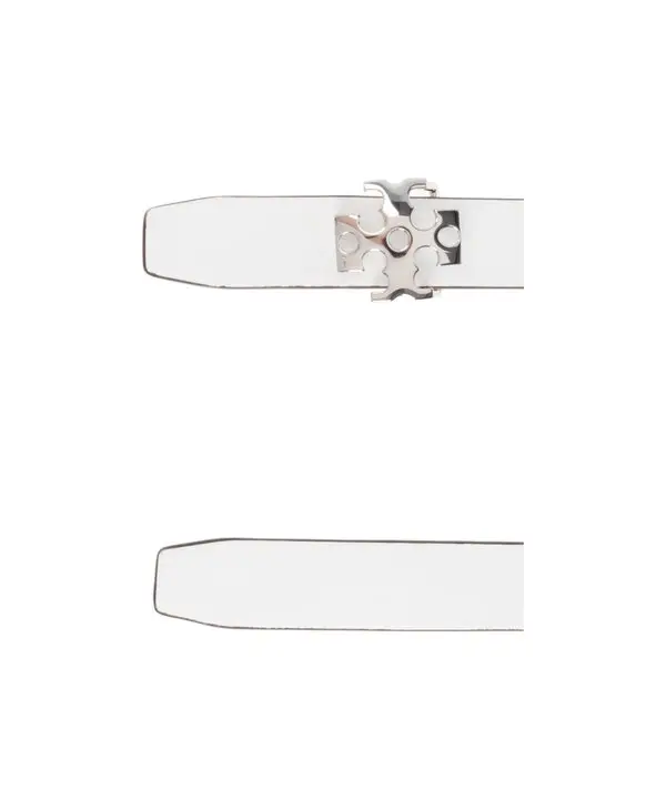 Tory Burch Leather Belt With Silver Metal Buckle