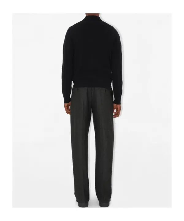 Burberry Ekd Embroidered Long-sleeved Polo Shirt