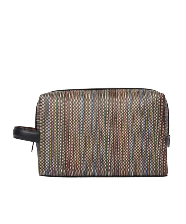 Paul Smith Signature Stripe' Coated Canvas Wash Bag - Multicolor