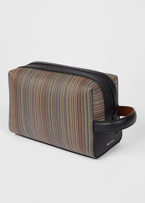Paul Smith Signature Stripe' Coated Canvas Wash Bag