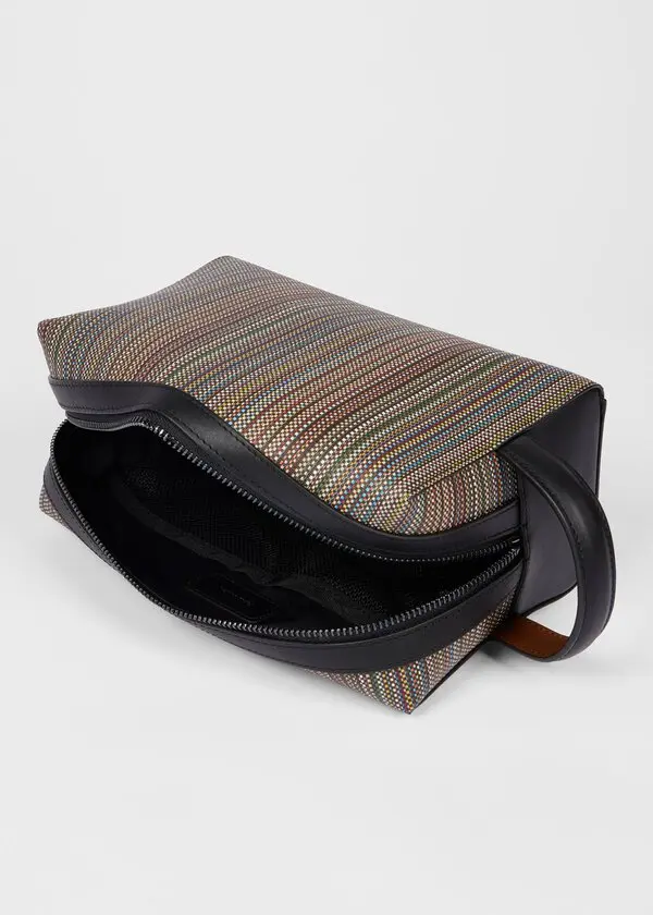 Paul Smith Signature Stripe' Coated Canvas Wash Bag