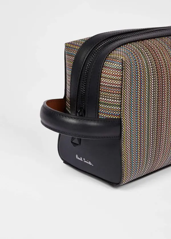 Paul Smith Signature Stripe' Coated Canvas Wash Bag