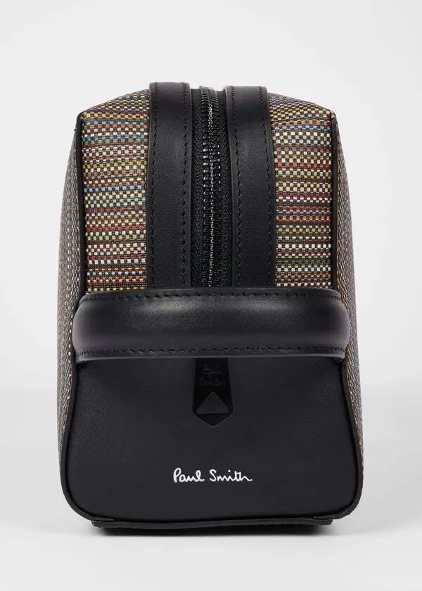 Paul Smith Signature Stripe' Coated Canvas Wash Bag