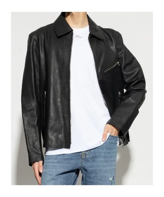 DIESEL® L-korn-wrd Leather Jacket