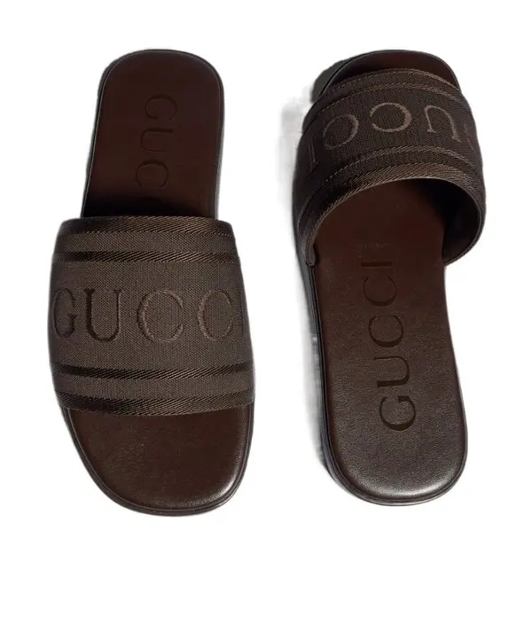Gucci Jacquard Logo Slide Sandal