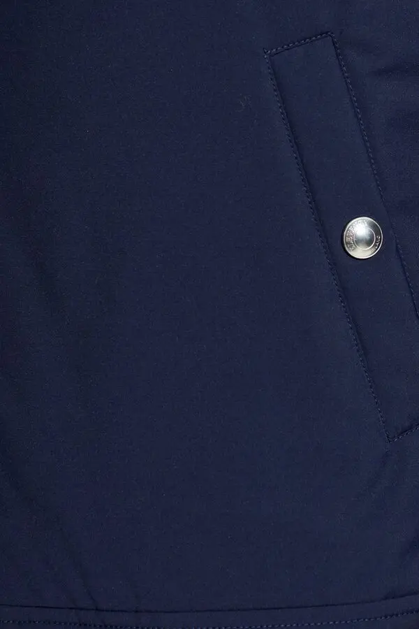 Eleventy Stand Collar Quilted Vest - Blue