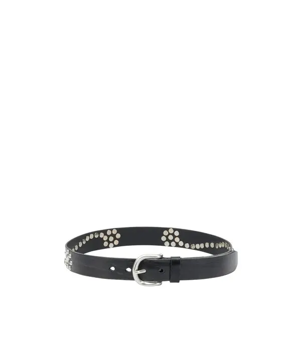 Our Legacy Studded Leather Belt - Black