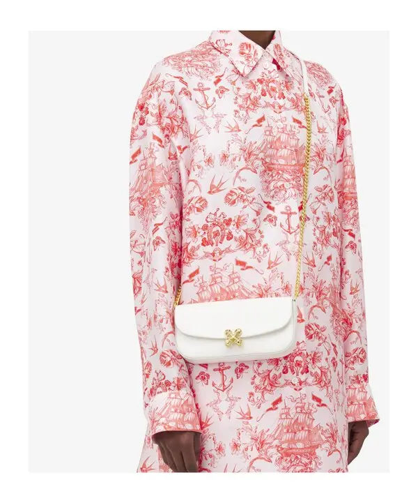 Alexander McQueen Small Skull Flower Embellished Shoulder Bag