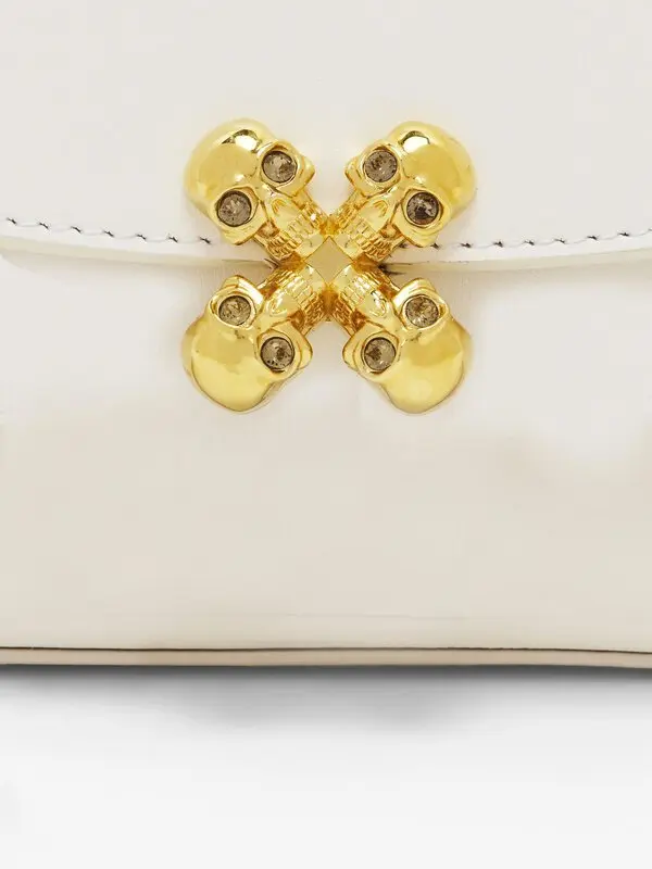 Alexander McQueen Small Skull Flower Embellished Shoulder Bag