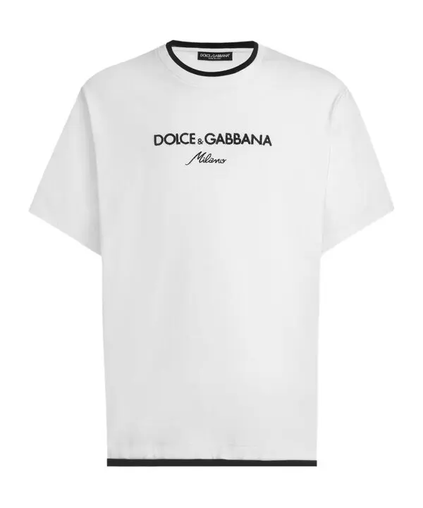 Dolce & Gabbana Dolce Gabbana Logo Embroidered Crewneck T-shirt - No