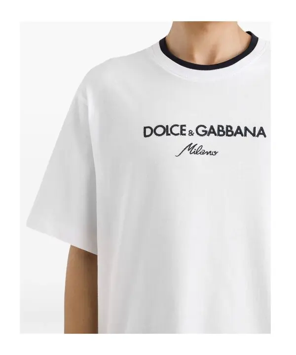 Dolce & Gabbana Dolce Gabbana Logo Embroidered Crewneck T-shirt