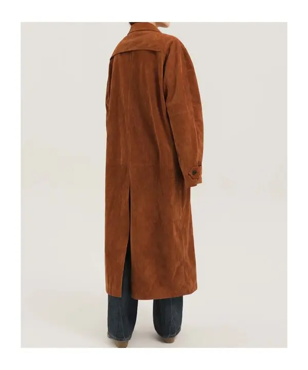 1989 STUDIO Textured Longline Coat - Light Brown