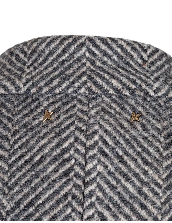 GOLDEN GOOSE Long Sleeve Herringbone Patterned Coat