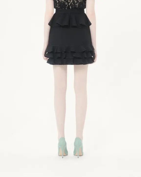 Valentino Garavani Ruffled Mini Skirt With Bow Detail