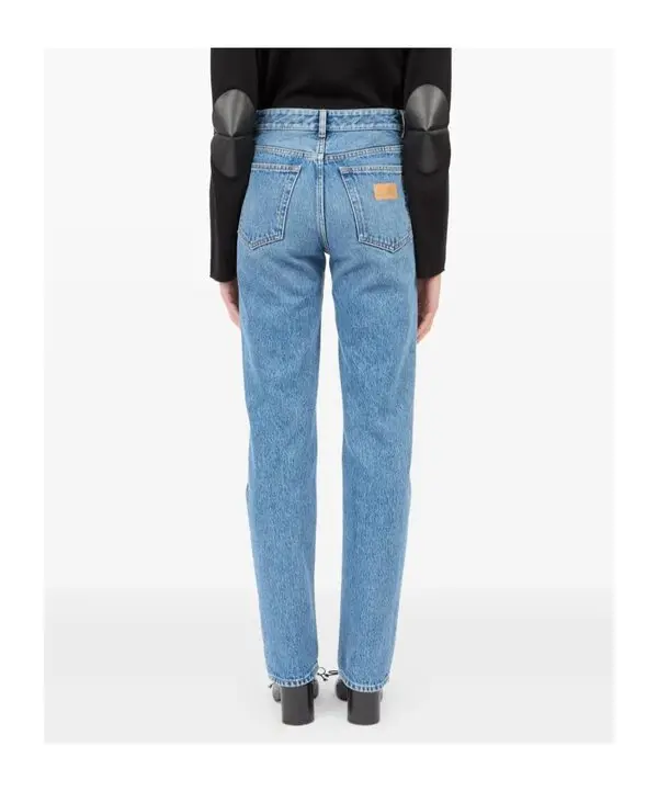 MAISON MARGIELA Numeric Patch Straight-leg Jeans - Gray