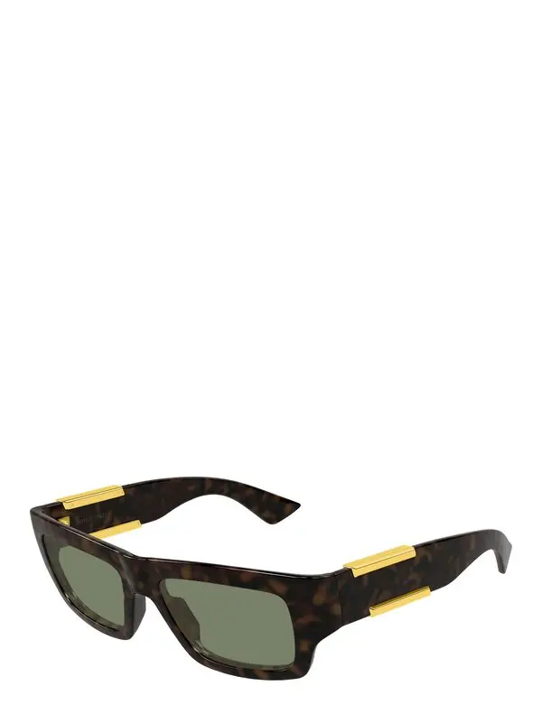 Bottega Veneta Rectangle Frame Sunglasses - Black