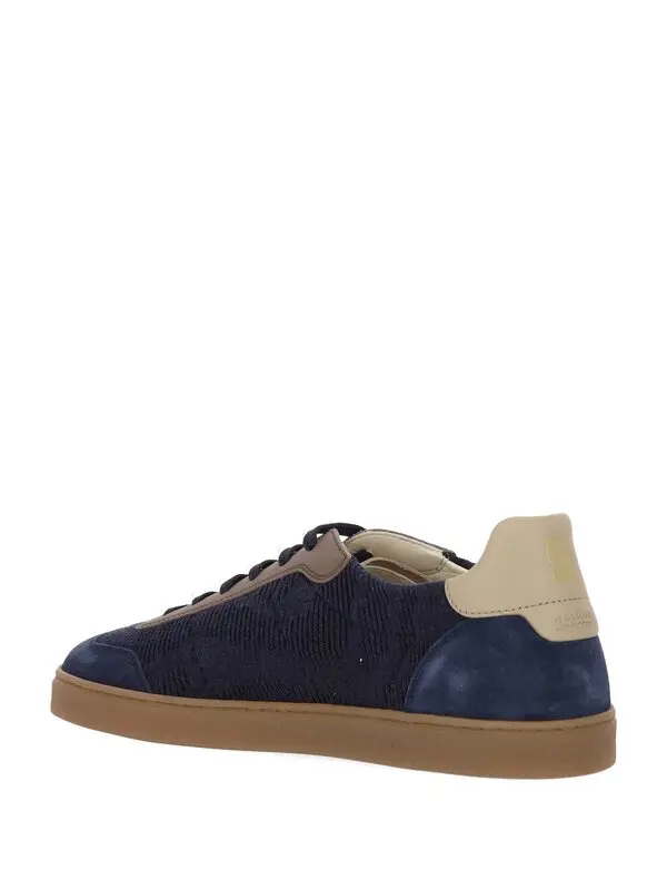 Brunello Cucinelli Paneled Lace-up Sneakers